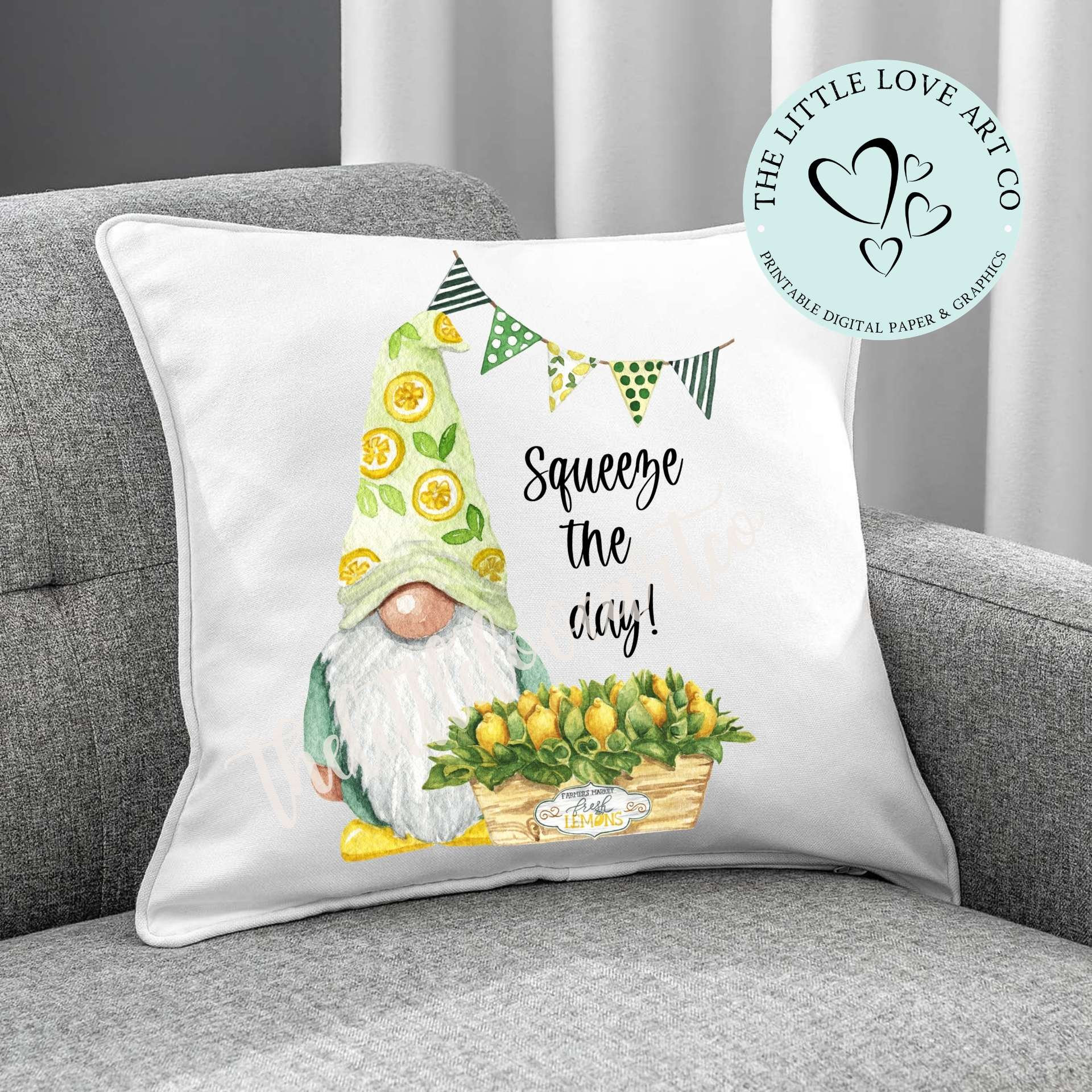Lemon Gnome Squeeze the Day Design Lemons Png Lemon Gnome | Etsy