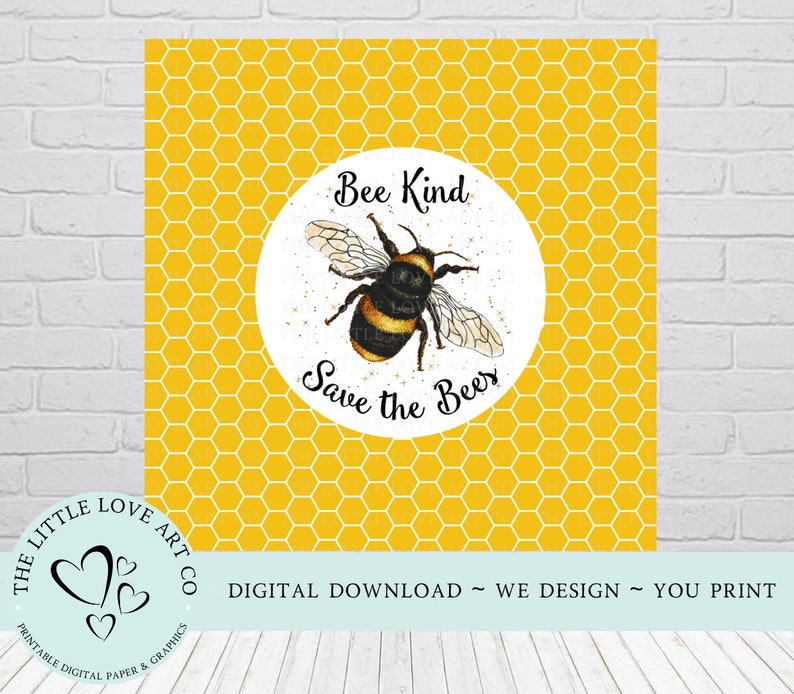 Bee Wind Spinner Sublimation Design Bee Kind Save the Bees - Etsy
