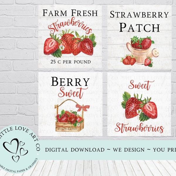 Strawberry Sign - Etsy