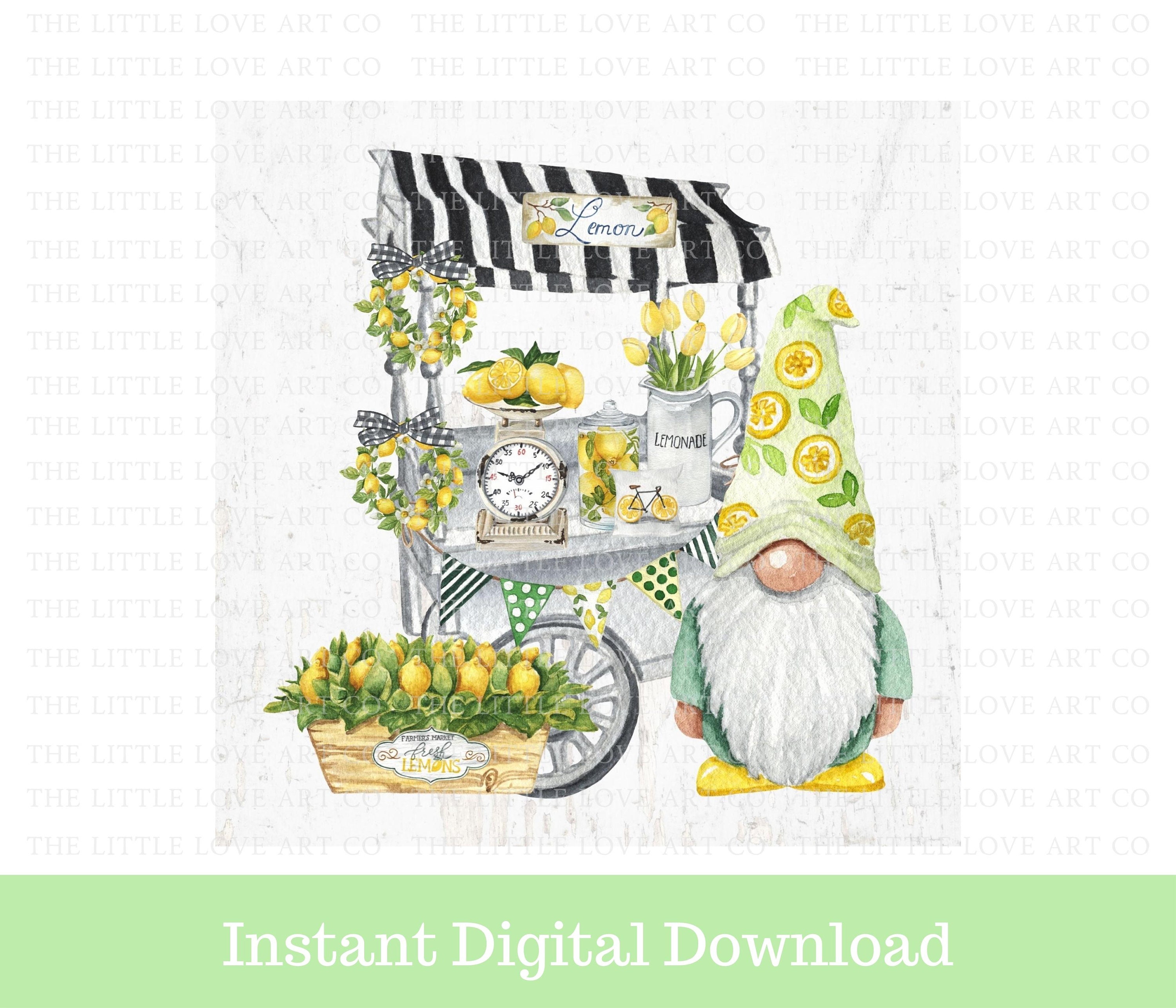 Lemon Market Stall Design Gnome Lemonade Stand Summer Lemon - Etsy UK