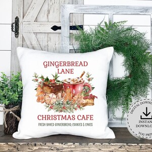 Rustic Gingerbread Cafe Christmas Sign, Christmas Gingerbread Hot ...