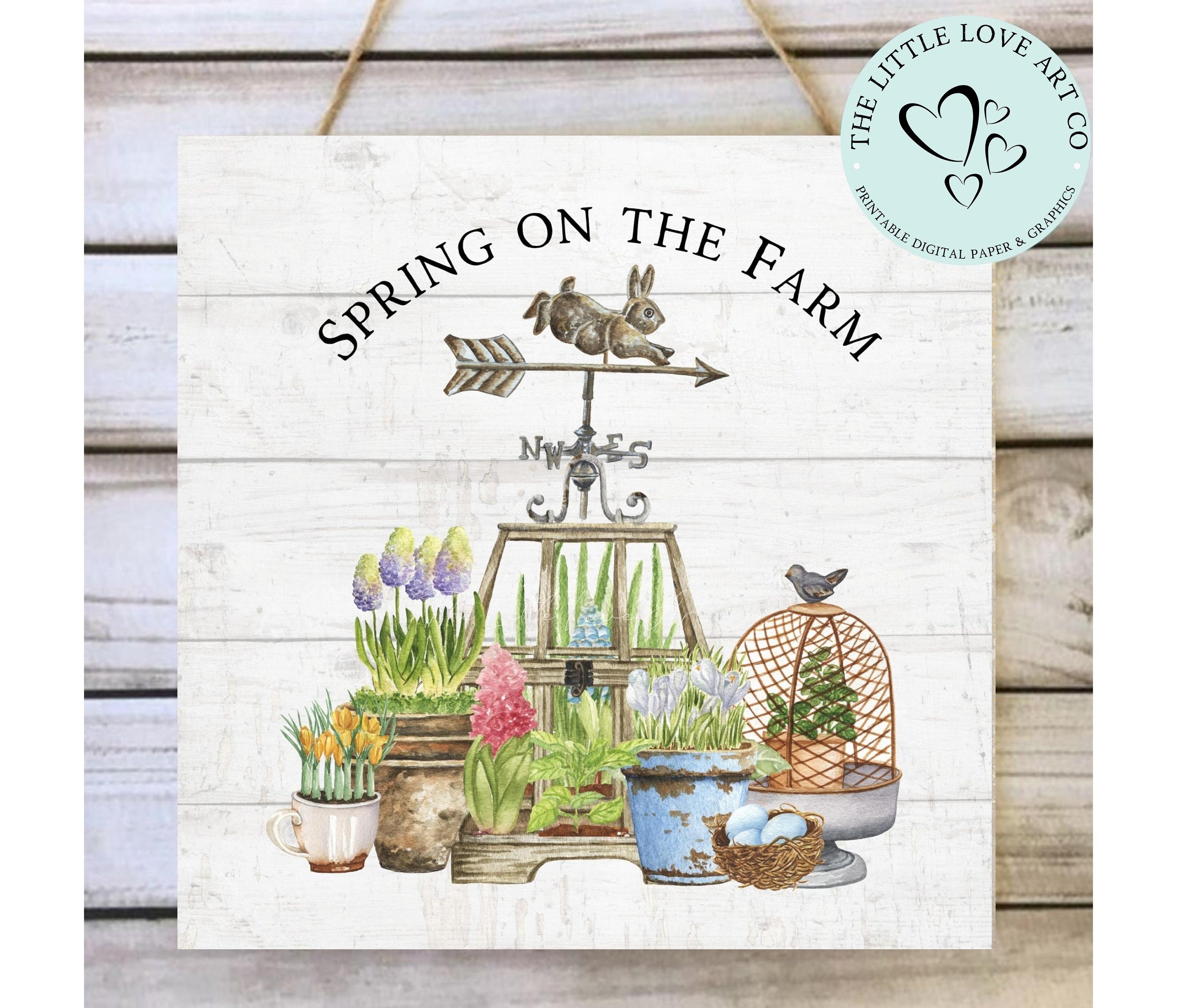 Spring on the Farm Flower Plants Design Spring Floral Decor | Etsy