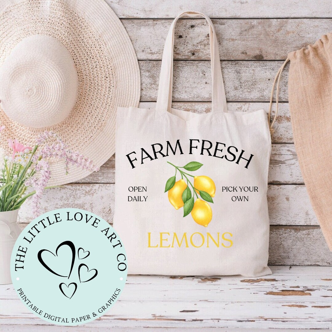 Farm Fresh Lemons Design, Farmhouse Lemon Sign, PNG, Farmer's Market ...