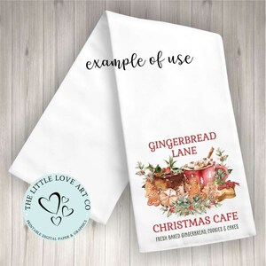 Rustic Gingerbread Cafe Christmas Sign, Christmas Gingerbread Hot ...