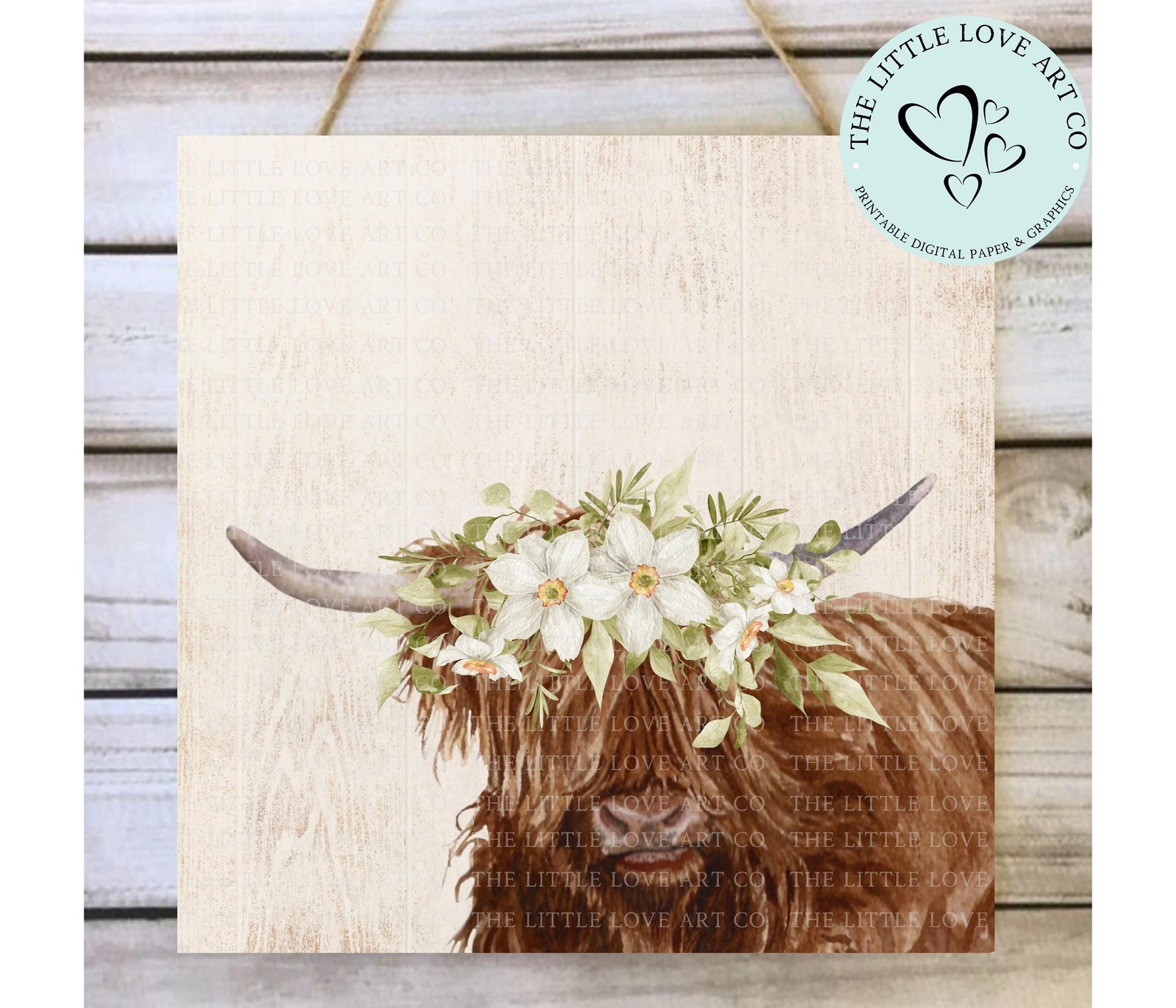 Farmhouse Highland Cow Design farmhouse Country Decor Cattle - Etsy