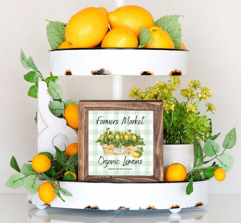 Farmer's Market Organic Lemons Sign Design Farmhouse - Etsy