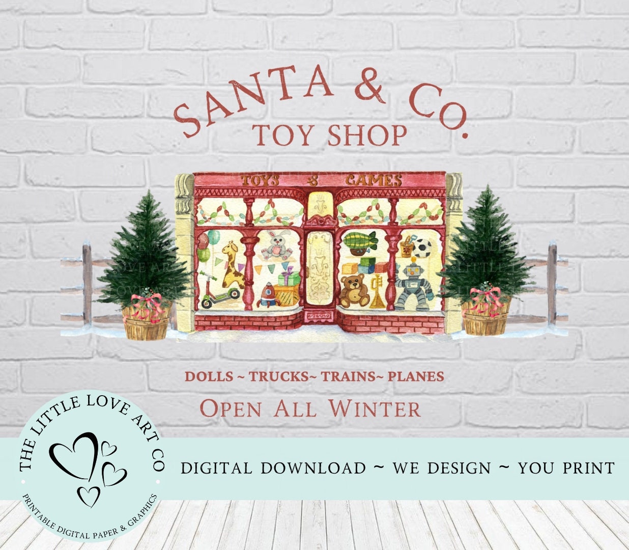 Santa & Co Toy Shop Christmas Sign Christmas Toys Sign - Etsy UK