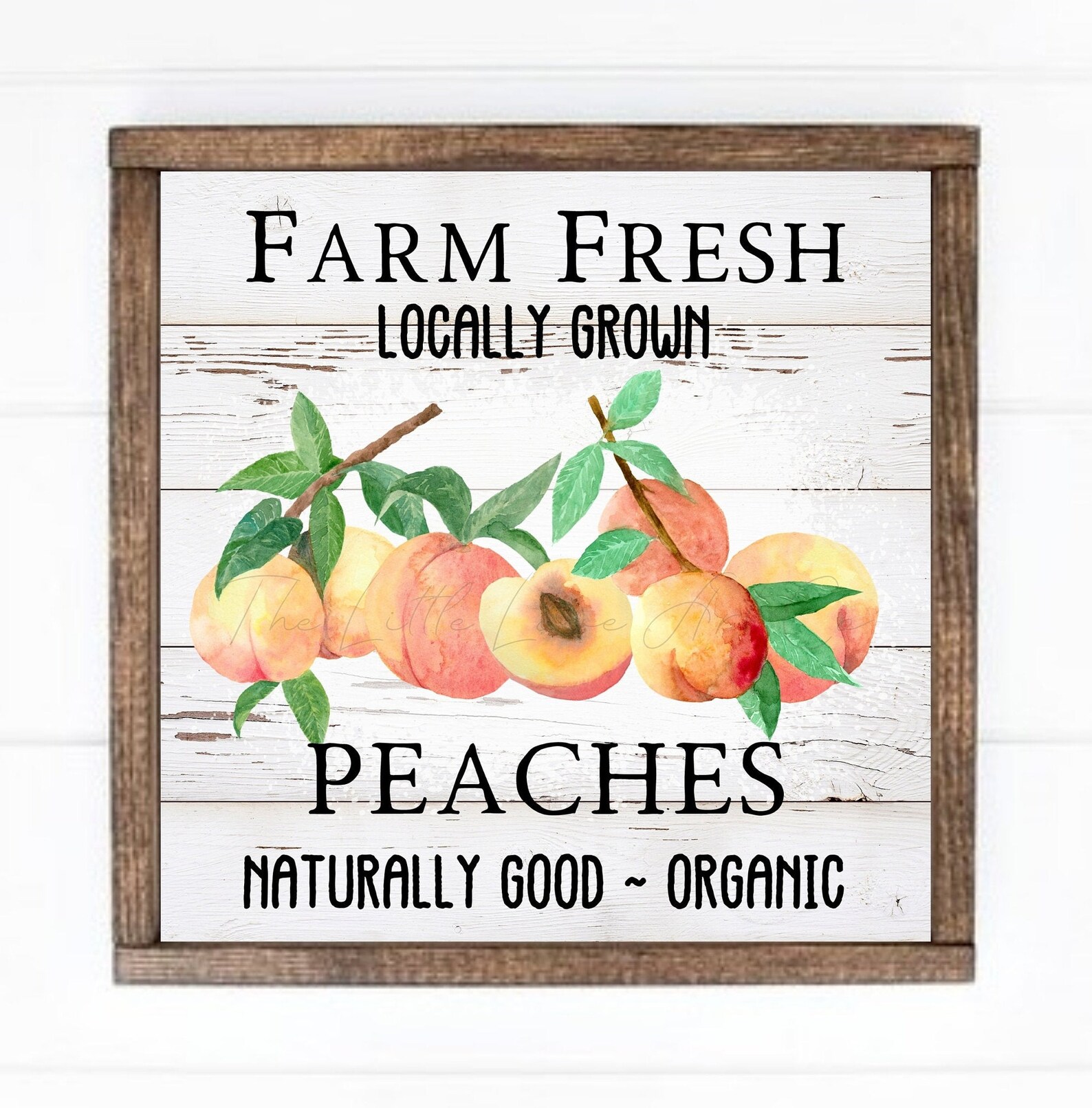 Farm Fresh Peaches Design, Peaches Sign, Farmhouse Decor, Kitchen Sign ...