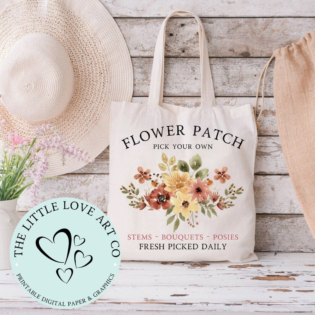 Flower Patch Design, PNG, Flower Market Sublimation, Fall Flowers ...