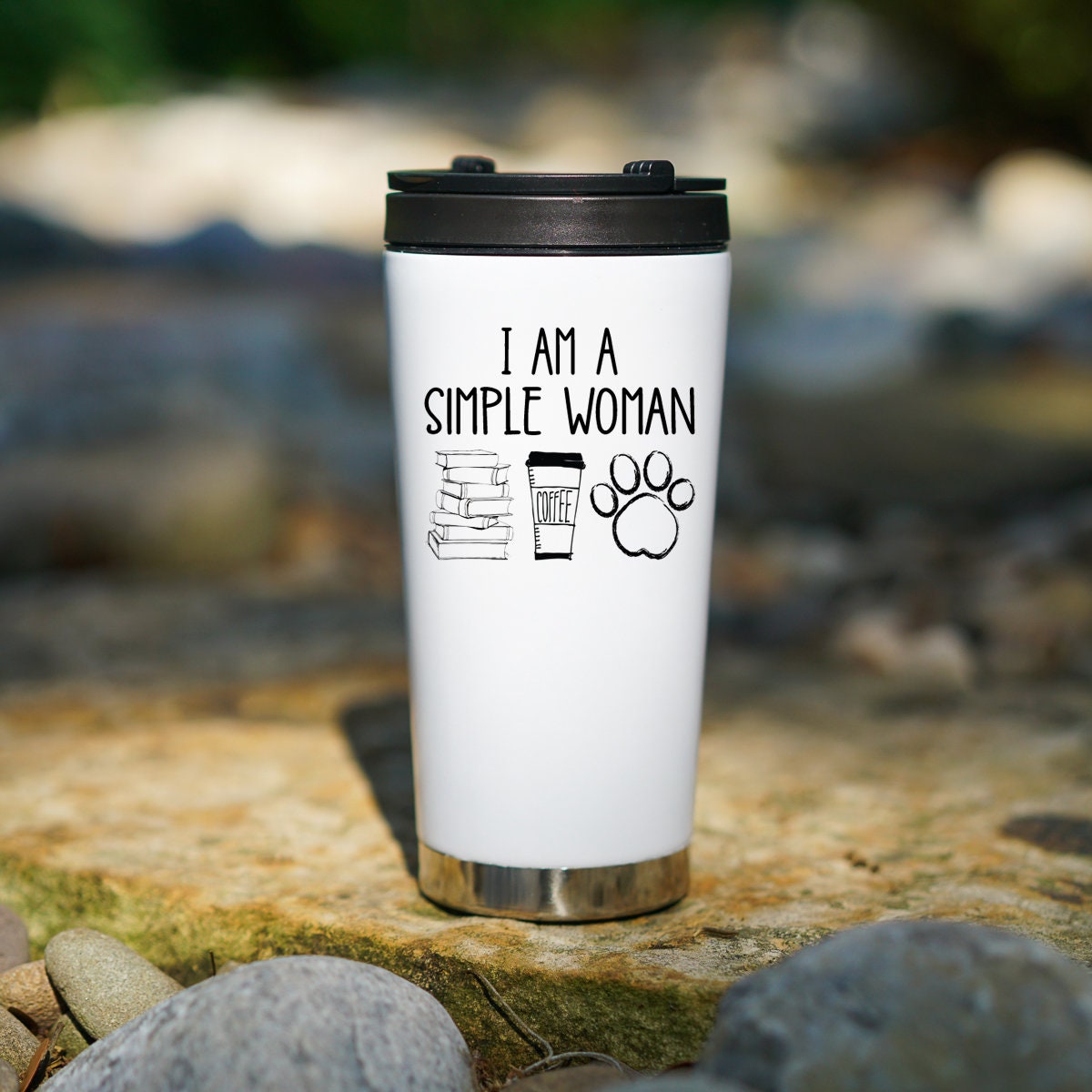 I Am a Simple Woman Books Coffee and Pet Cuddles All You - Etsy