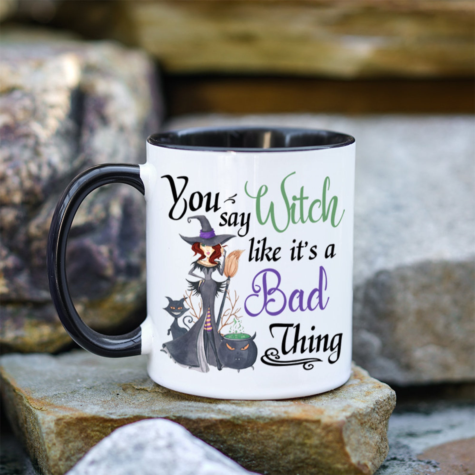 You Say Witch, Witchy Woman Mug, Halloween Mug, Witches Mug, Witch Gift ...