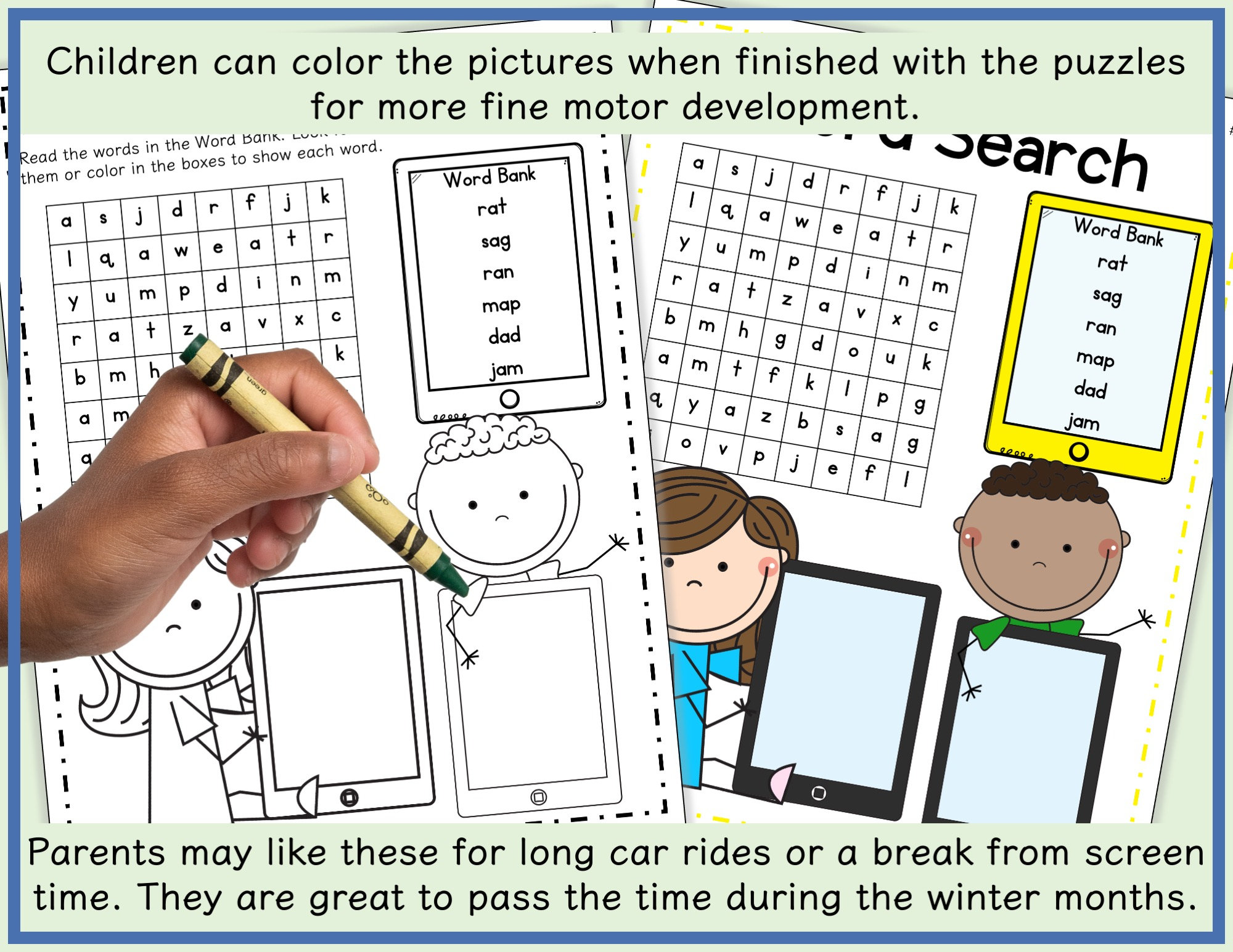 Short a Word Search Puzzles for Grade 1 Literacy Centers/first Grade ...