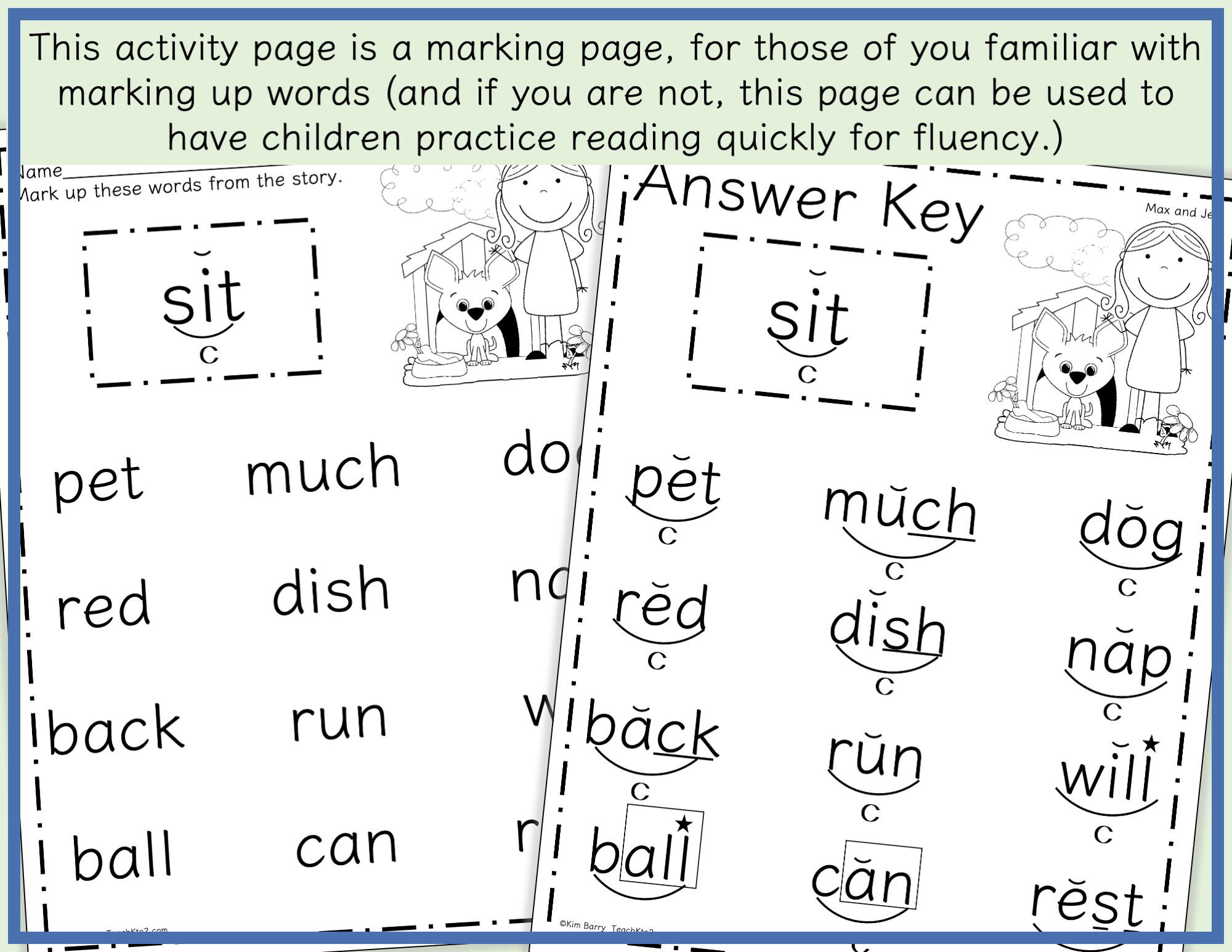 Decodable Text With Comprehension Questions and Activities for First ...