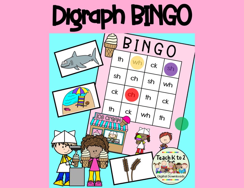 Digraphs Bingo/phonics Game/outer Space Theme/small Group - Etsy