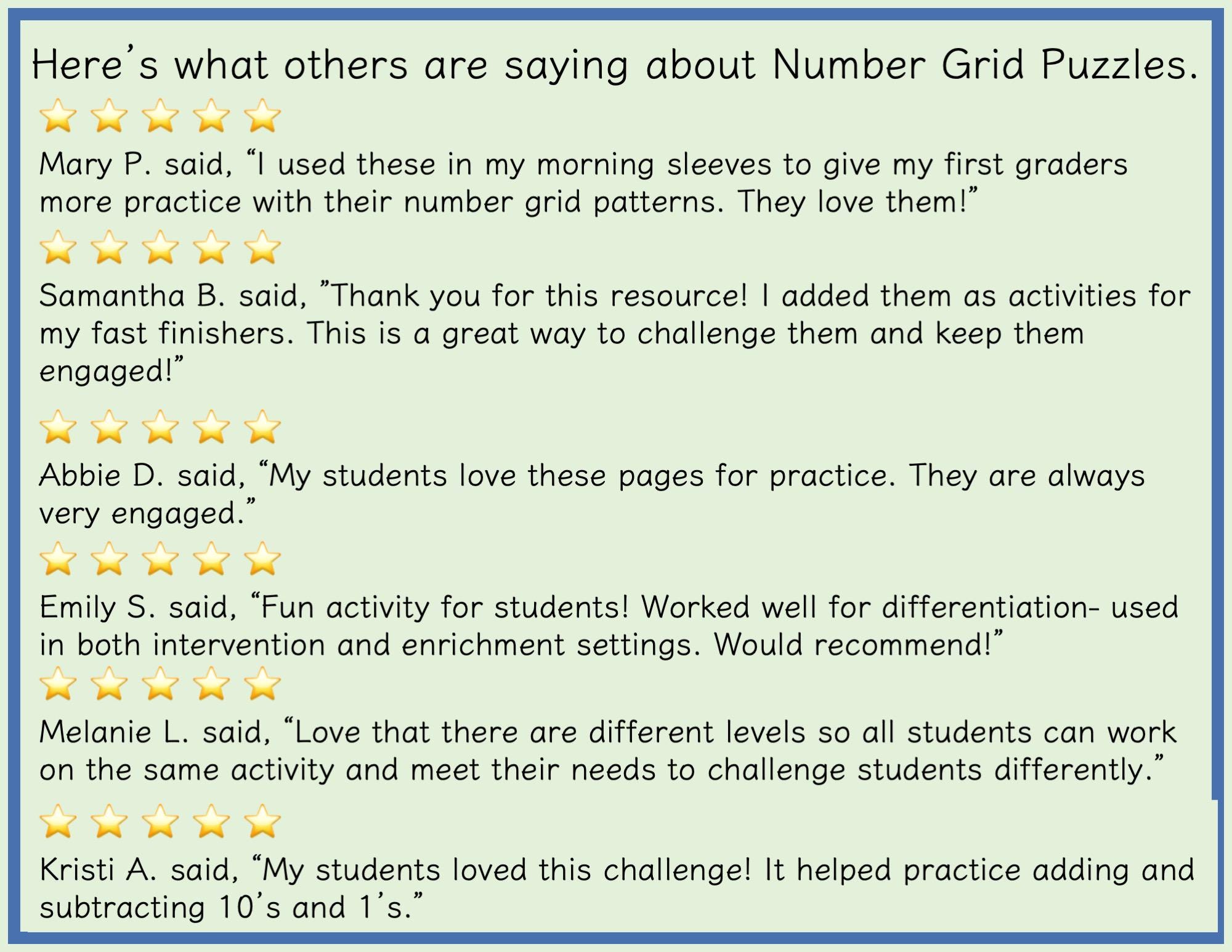 Differentiated Number Grid Puzzles for First or Second Grade/place ...