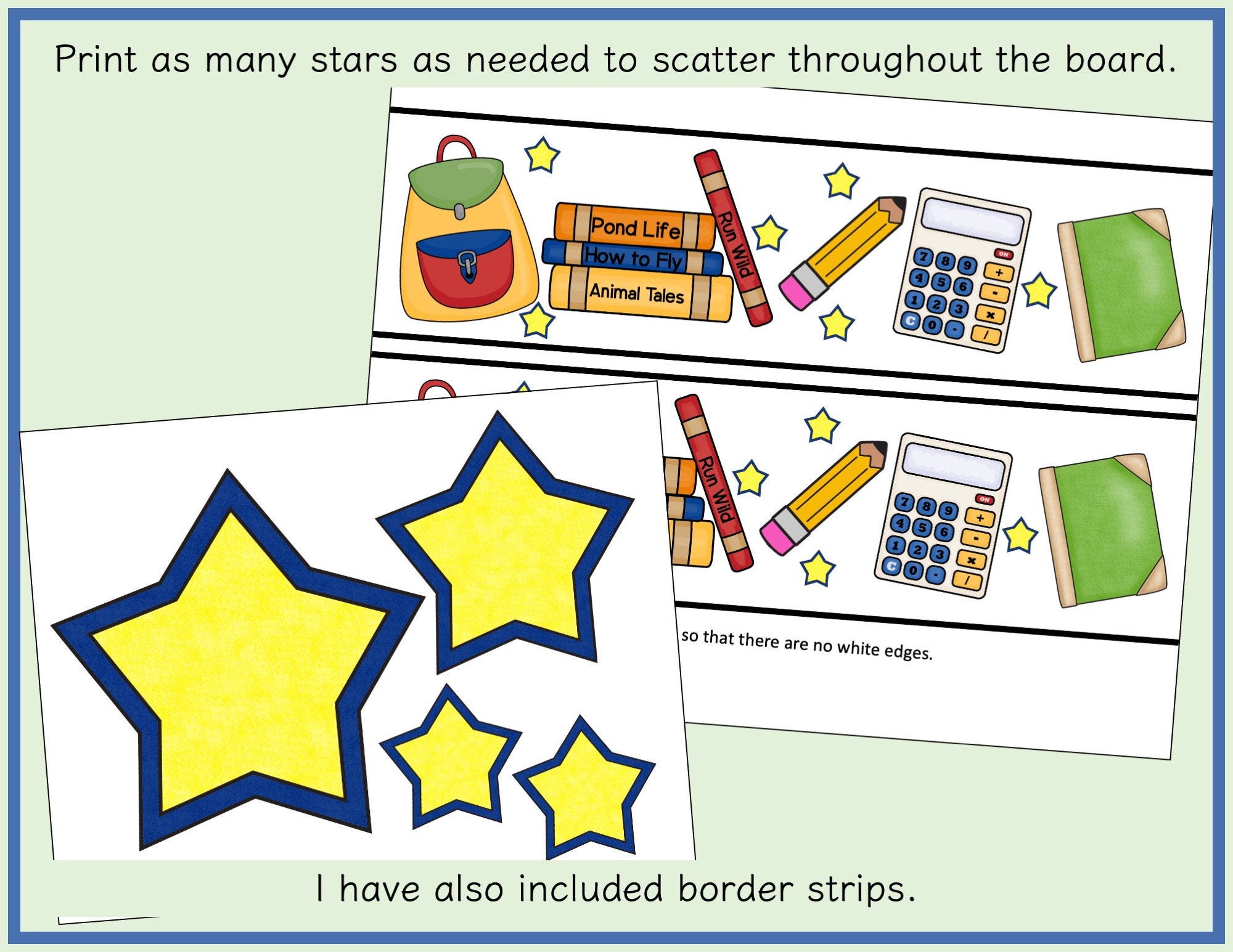 Back to School Bulletin Board Set/animals at School/classroom Decor ...