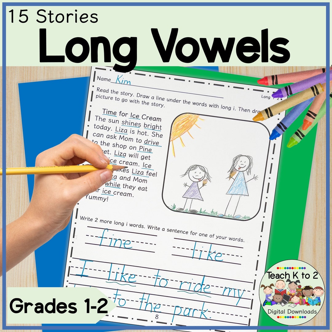 Long Vowel Stories for First or Second Grade Reading Lessons/literacy ...