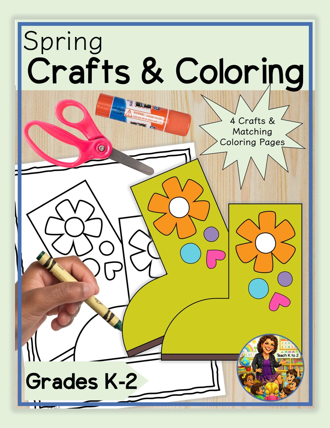 Spring Rain Boots Craft and Coloring Pages | Rainy Day Screen Free ...