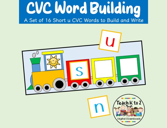 CVC Word Building/cvc Words to Build and Write/digital - Etsy