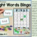 Pre-primer Sight Words BINGO for Kindergarten or First Grade Small ...