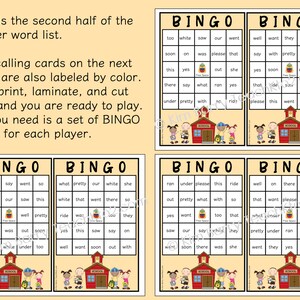 Dolch Sight Words Bingo/primer/small Group Guided Play/intervention ...