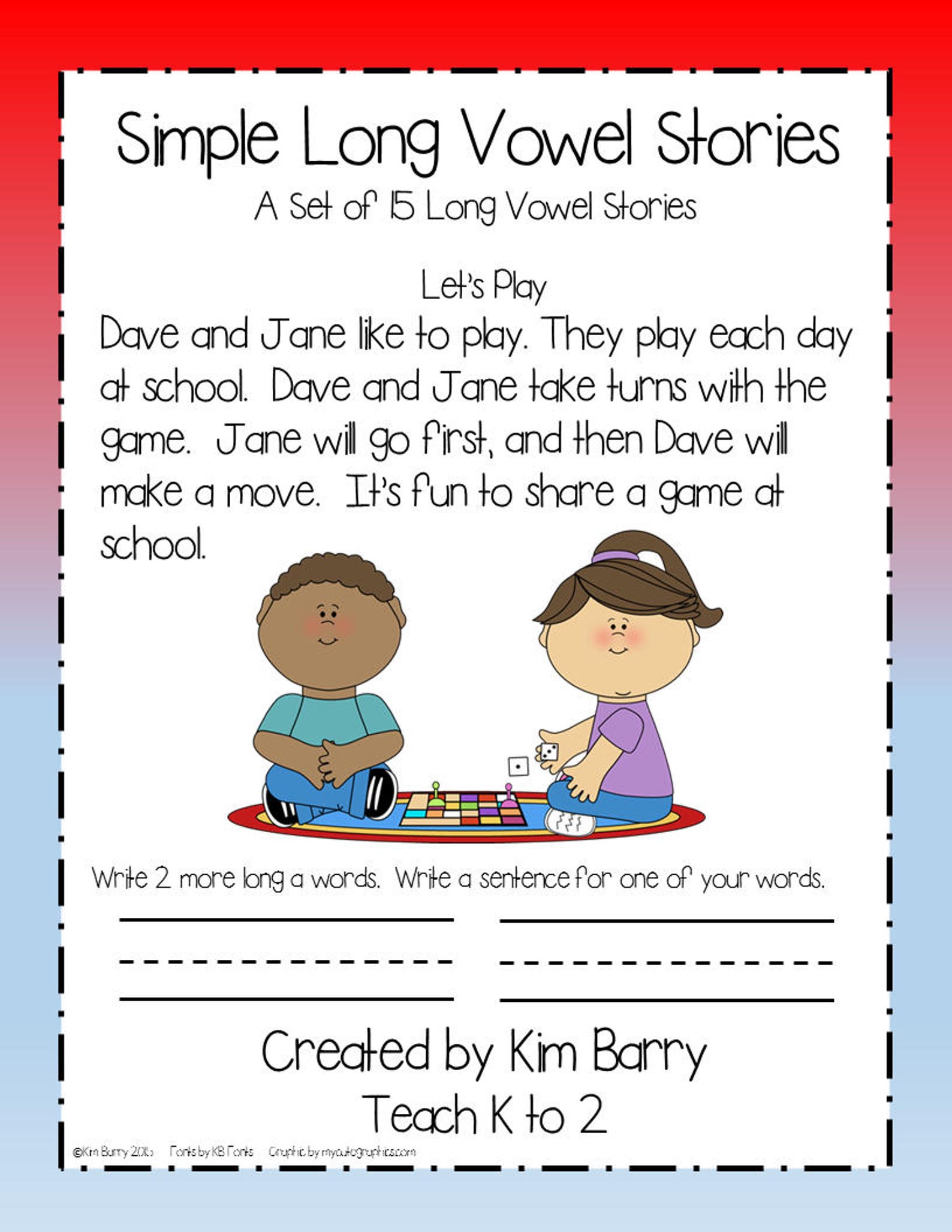 Long Vowel Stories/Language Arts Resource/Literacy | Etsy