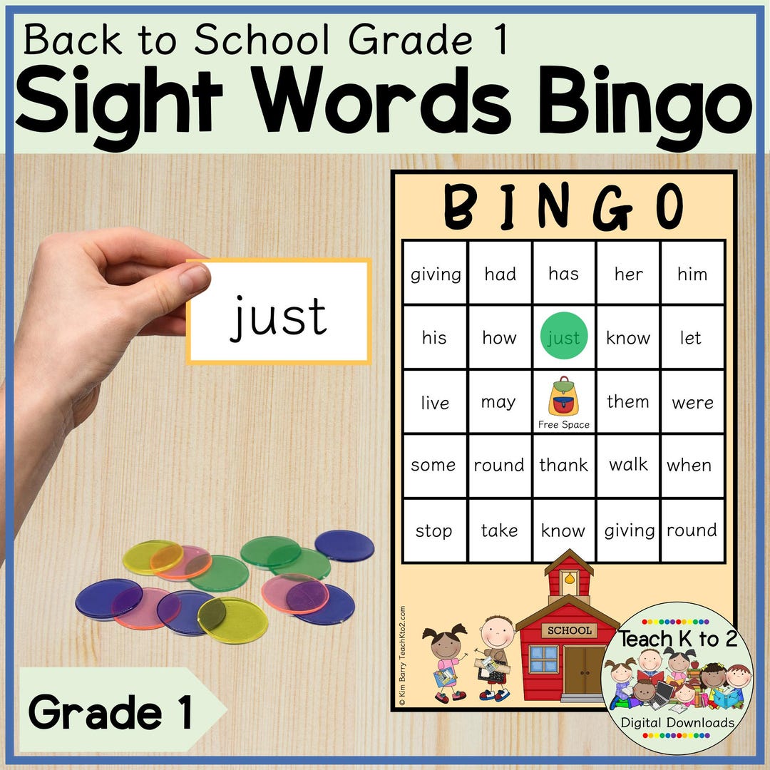 Grade 1 Sight Words BINGO for First or Second Grade Small Group Lessons ...