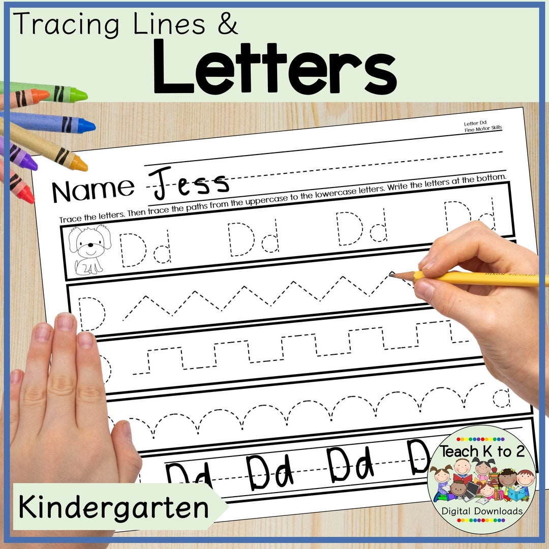 Tracing Lines and Letters Worksheets for Handwriting and Pencil Control ...