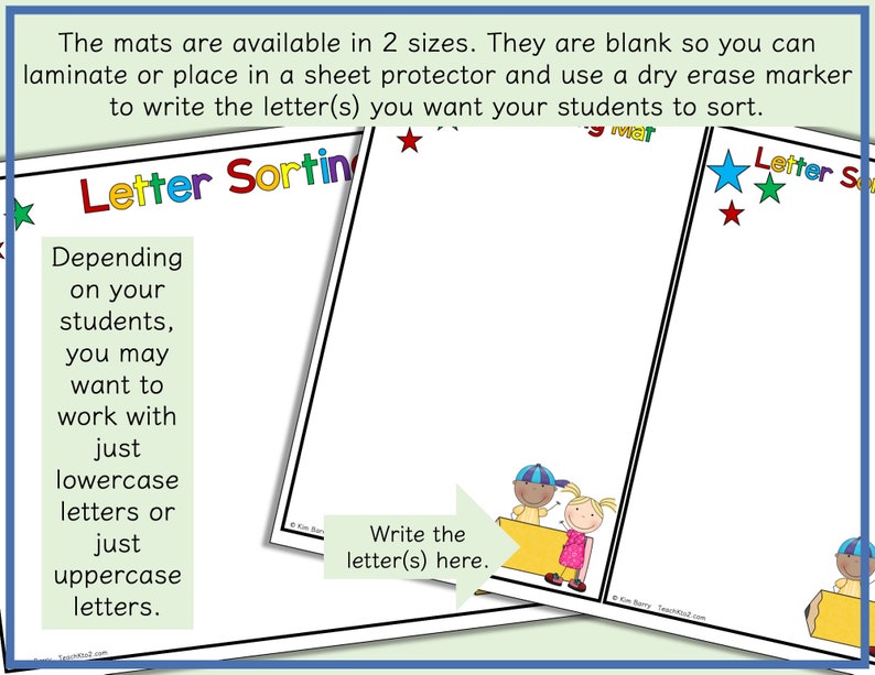 Letter Identification and Recognition Sorting Activity for Kindergarten ...