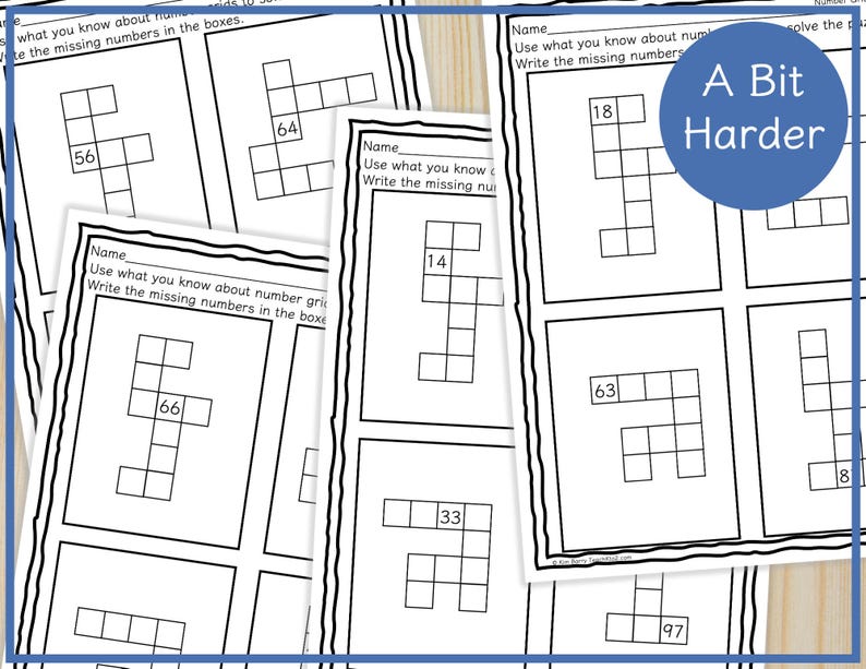 Differentiated Number Grid Puzzles | First or Second Grade | Place ...