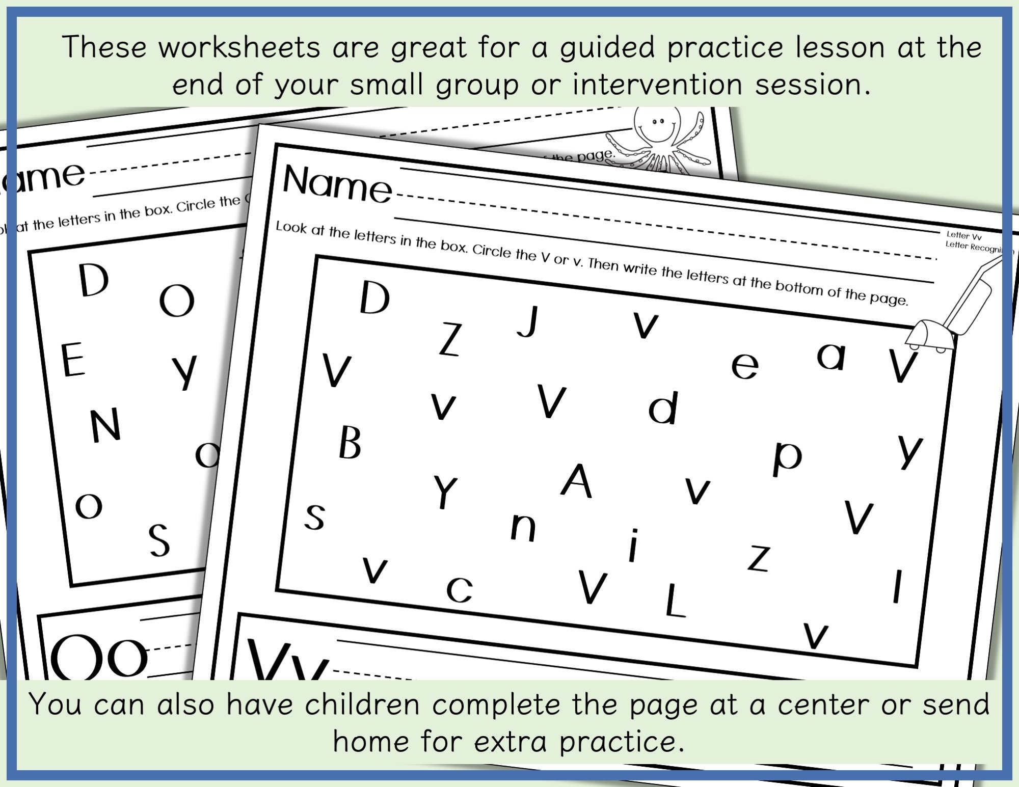 Letter Recognition and Handwriting Practice Worksheets for Preschool ...