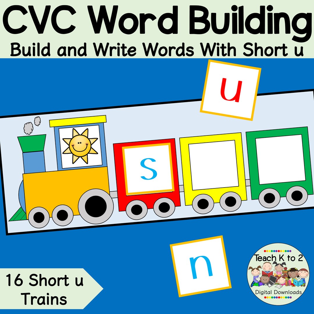 CVC Word Building/cvc Words to Build and Write/digital Download ...
