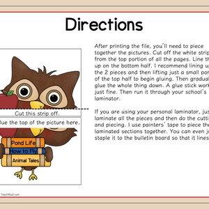 Back to School Bulletin Board Set/animals at School/classroom Decor ...