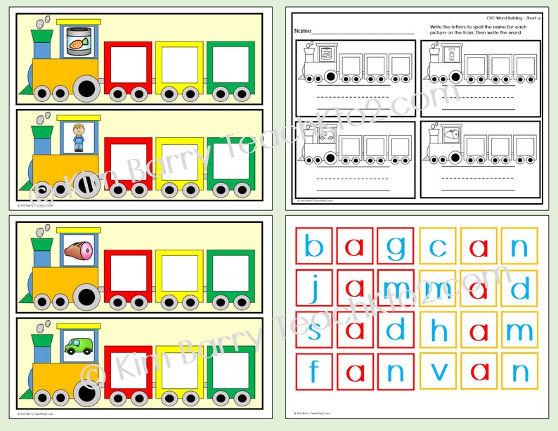 CVC Word Building/cvc Words to Build and Write/digital - Etsy