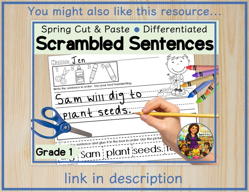 Easter Scrambled Sentences Cut and Paste | Homeschool Writing Fluency ...