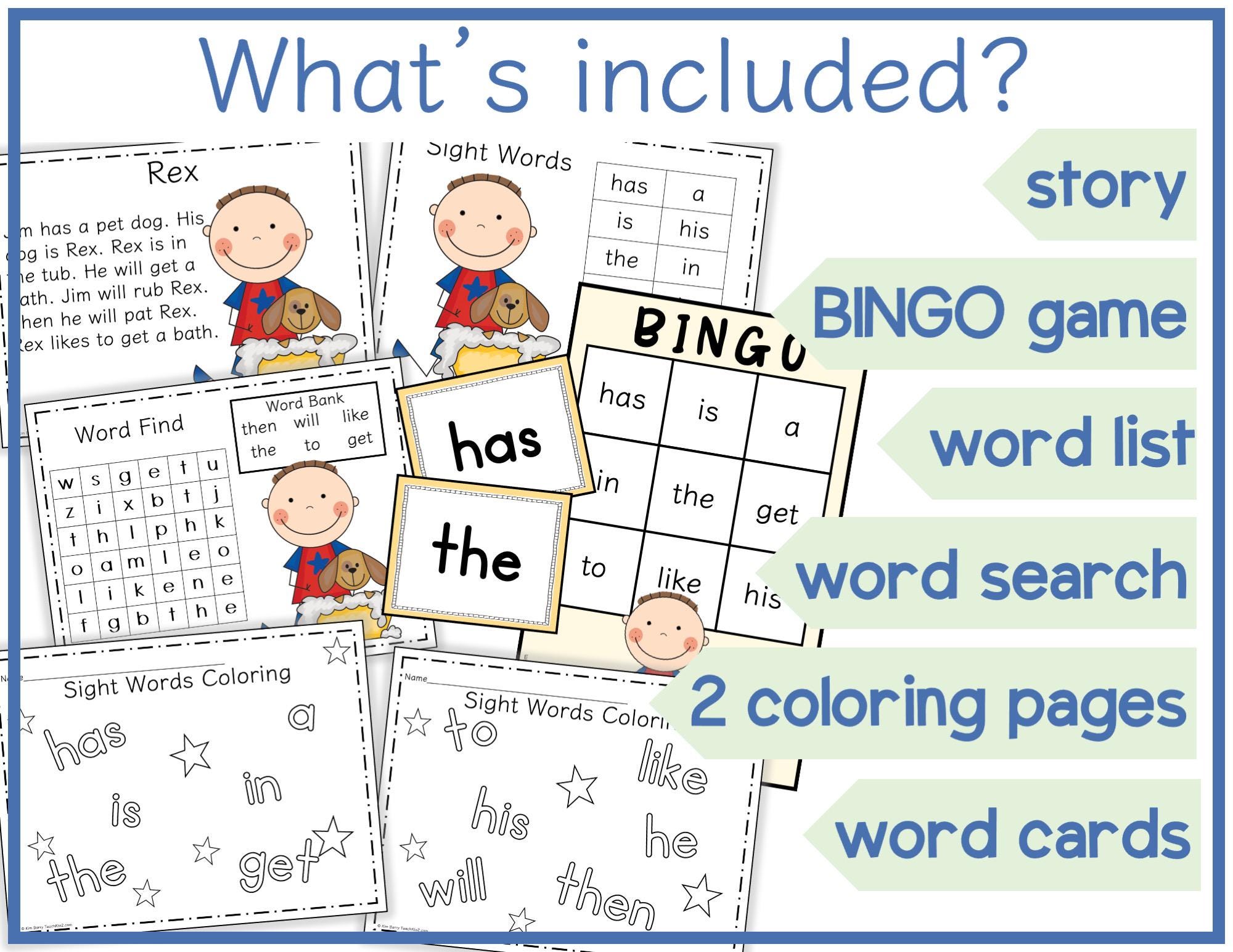 Sight Words Story/decodable Reader/easy Reading for Kindergarten and ...