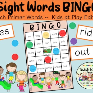 Dolch Sight Words Bingo/primer Word List/small Group Guided Play ...
