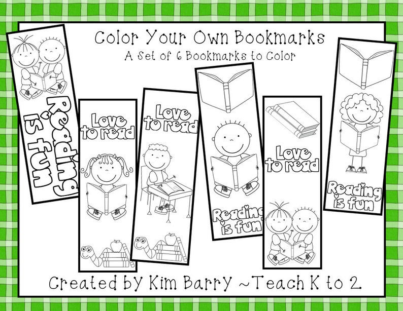 Color Your Own Bookmarks/bookmarks to Color/digital | Etsy