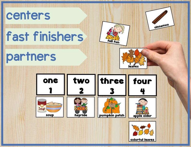 Fall Counting Syllables Activity for Grades K-1/literacy Center/science ...