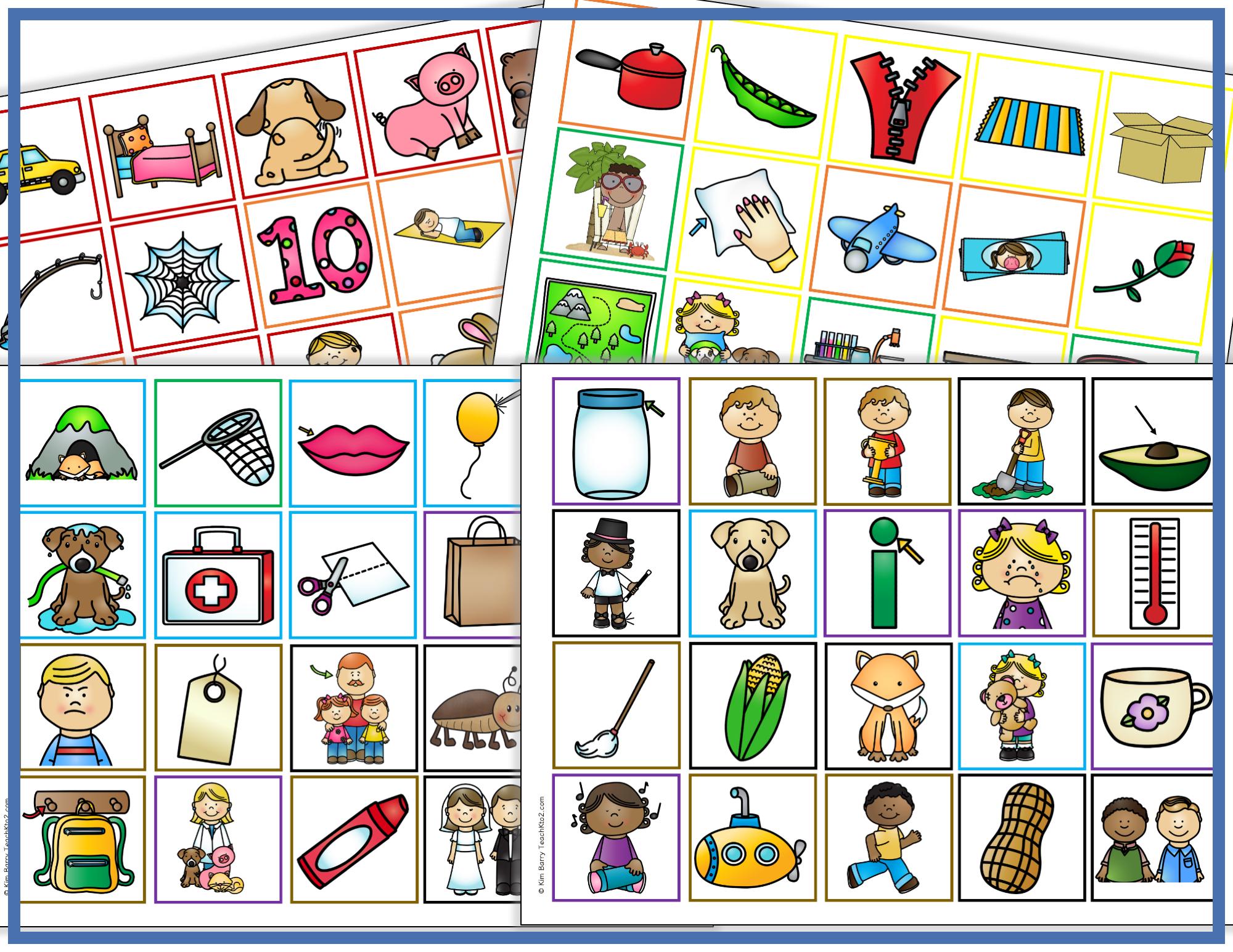 CVC Decoding and Picture Matching Word Mats for Grades K-1 Literacy ...