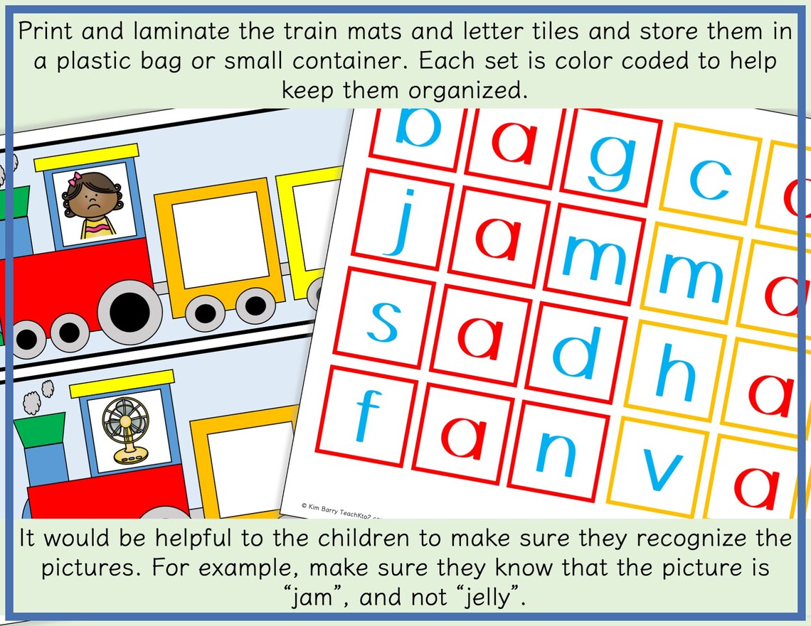 CVC Word Building/cvc Words to Build and Write/digital Download ...