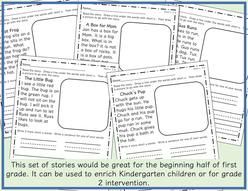 Short Vowel Stories for First Grade Reading Lessons or Literacy Centers ...