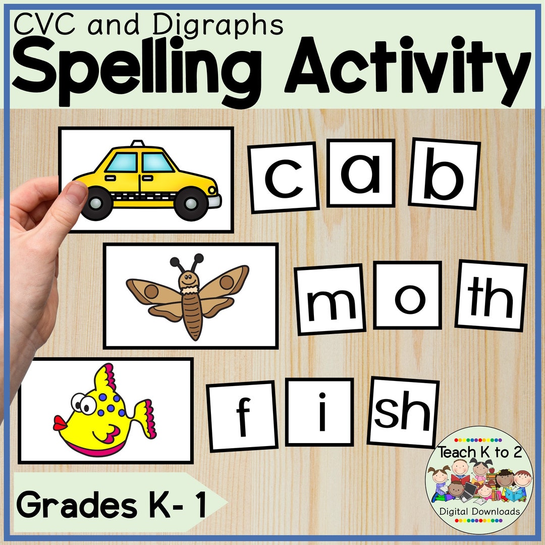 Spell-a-word CVC Words & Digraphs Word Building/spelling/literacy ...