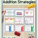 Addition Strategies Mini-posters for Grade 1/anchor Charts for First ...