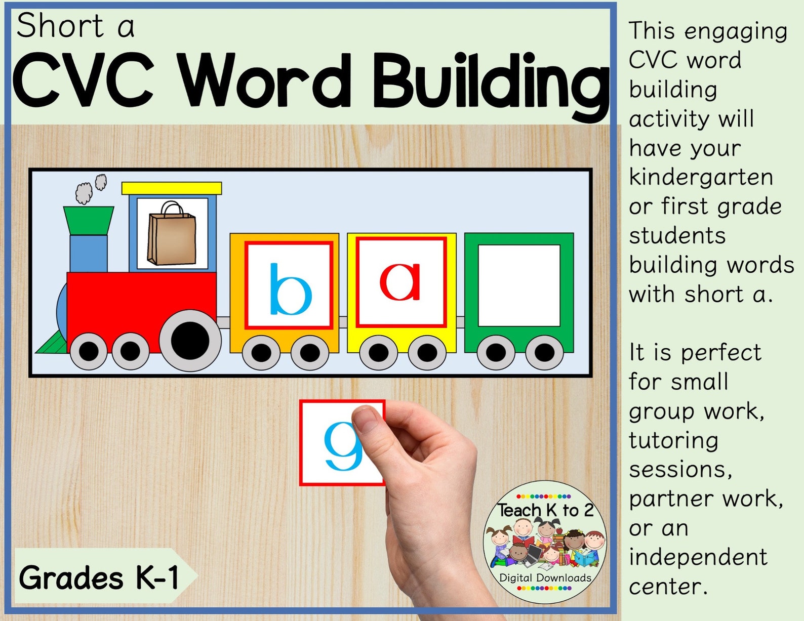 CVC Word Building/cvc Words to Build and Write/digital Download ...