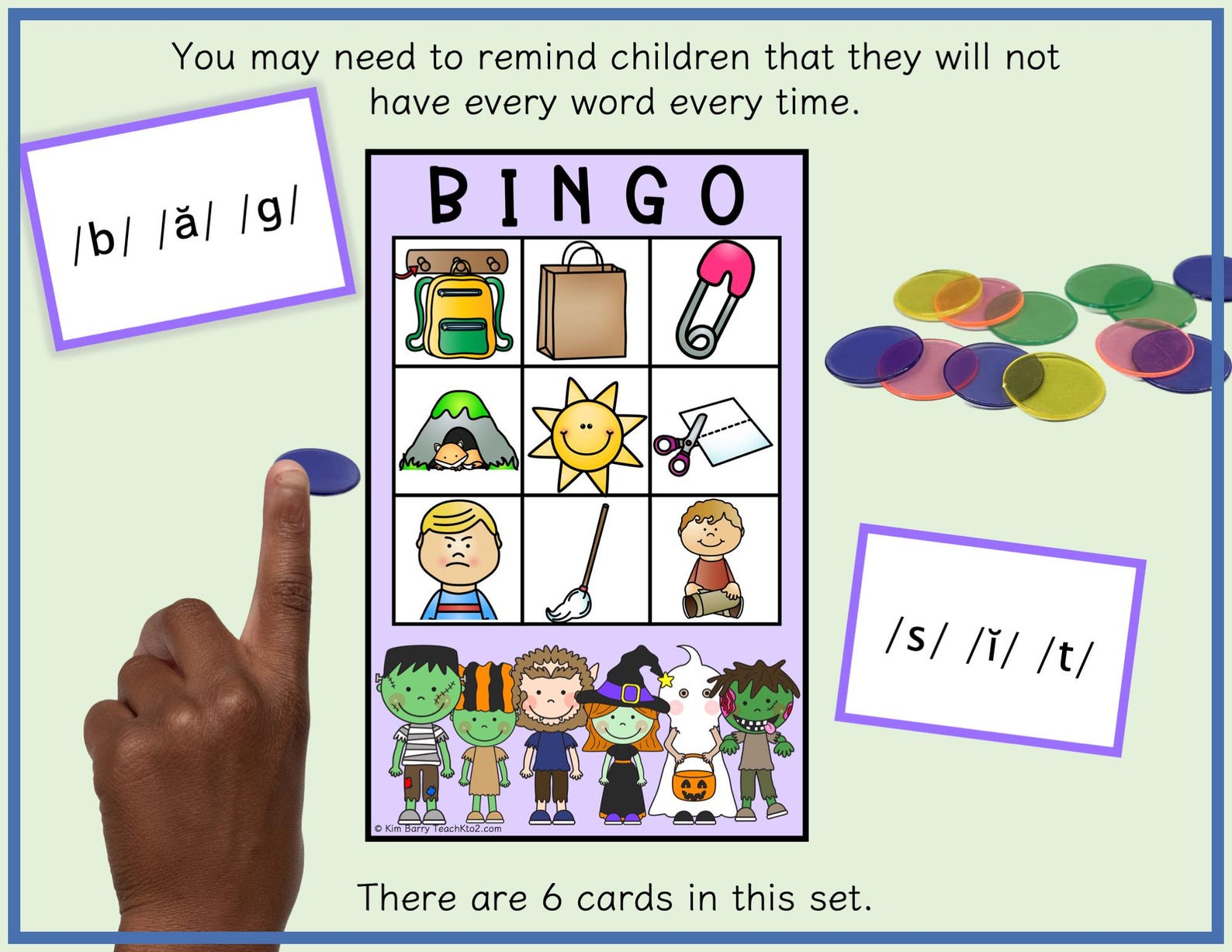 Blending BINGO Phonemic Awareness Halloween Themed Game for ...