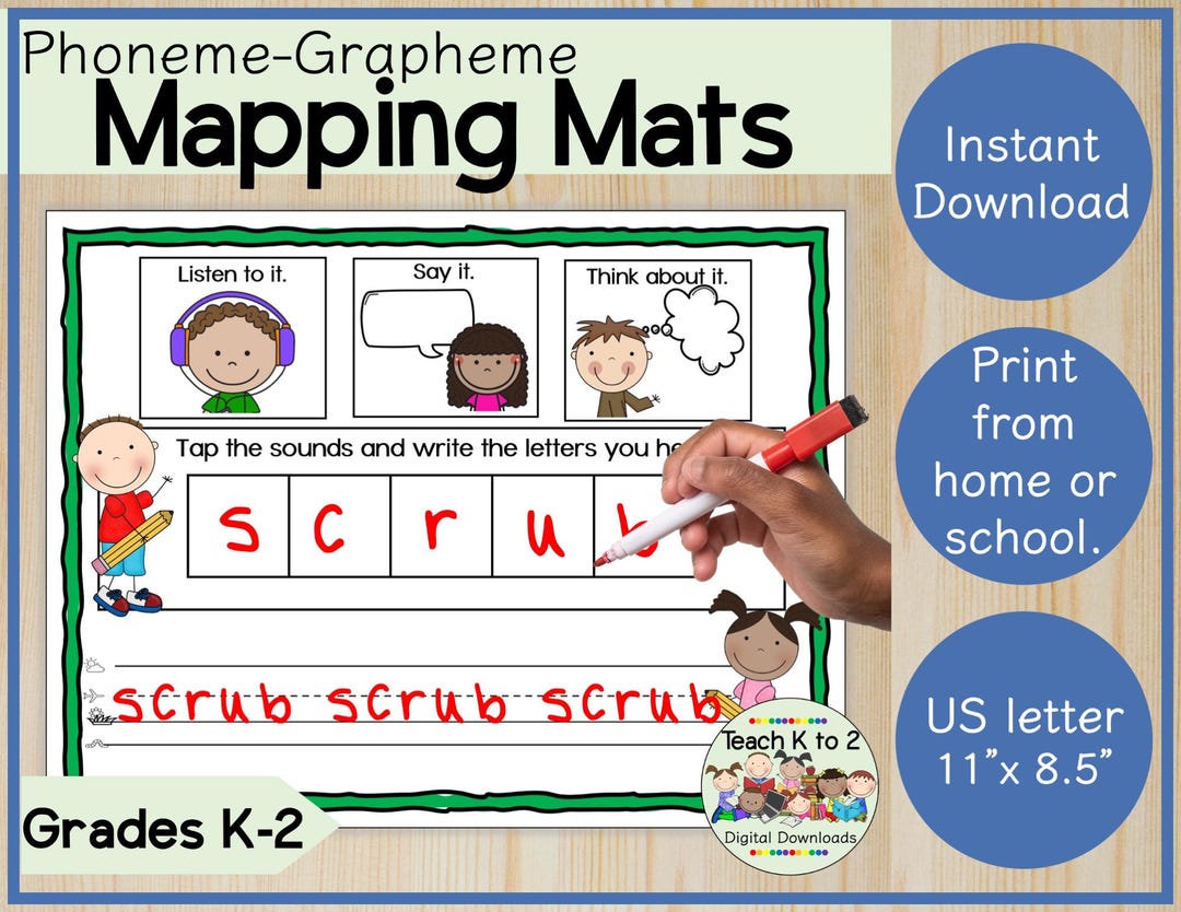 Science of Reading Orthographic Mapping Mats/tap & Write Words With 2-5 ...