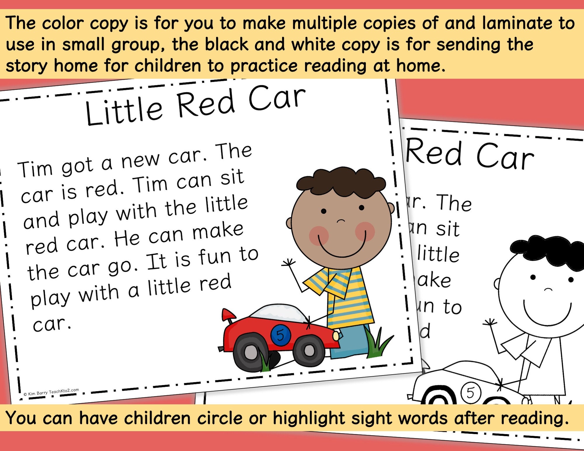Sight Words Story/decodable Reader/easy Reading for Kindergarten and ...