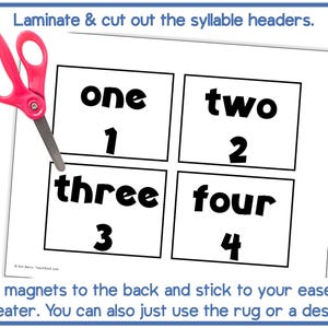 Christmas Counting Syllables Activity for Grades K-1/literacy Center ...