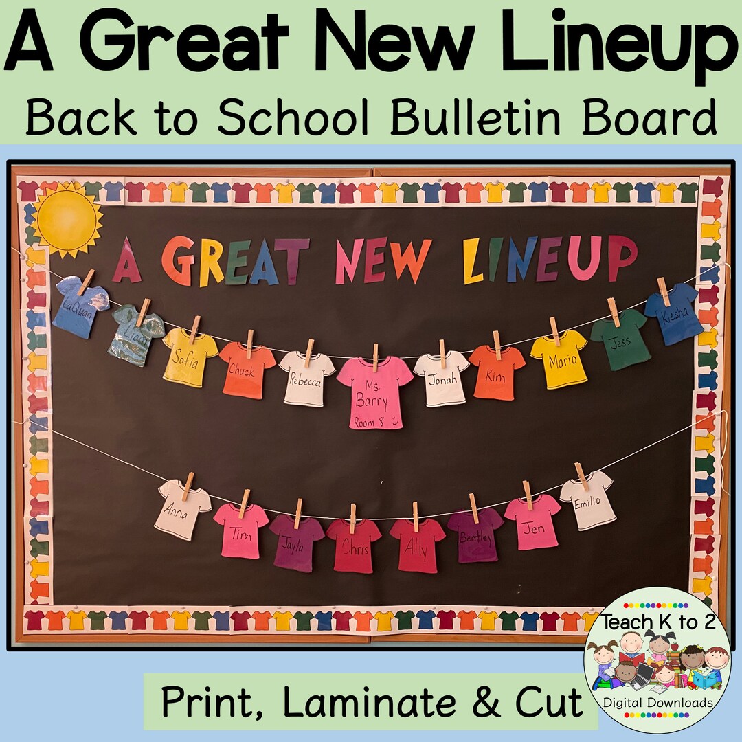 Back to School Bulletin Board Set/a Great New Lineup/classroom - Etsy